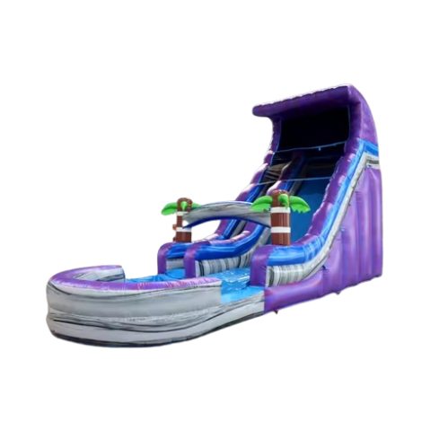 16ft Purple Tropical Water Slide Party Monster Inflatables - Bounce Horizon